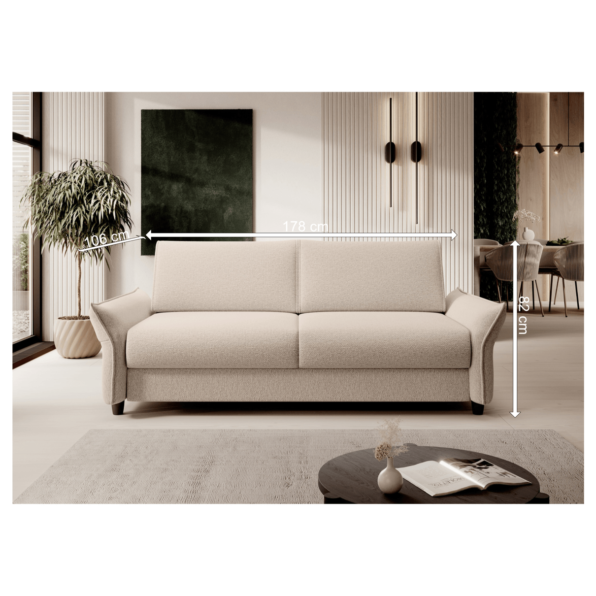 Pohovka CANTO 120 krémová | Sconto
