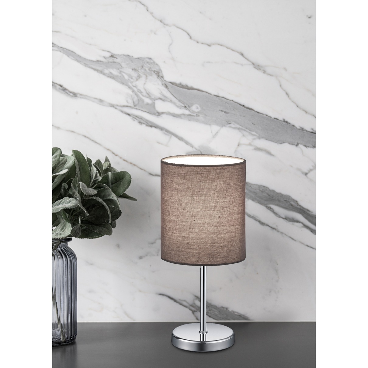 Stolná lampa JERRY sivá | Sconto