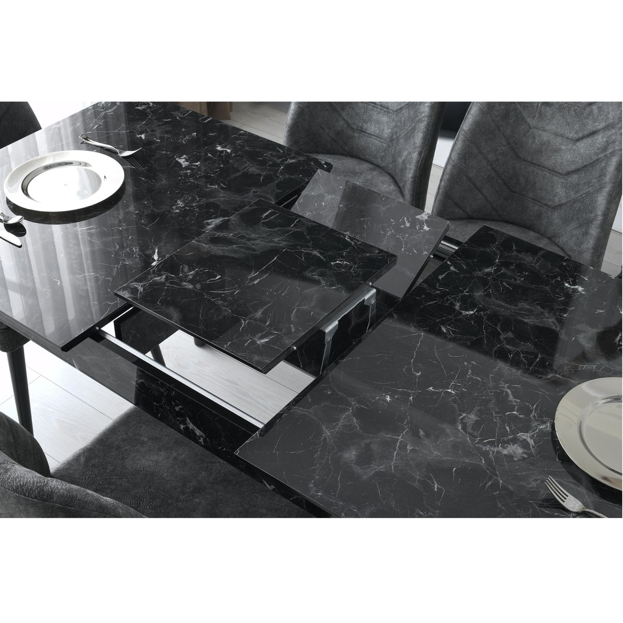 Jedálenský stôl LOTUS antracitová | Sconto