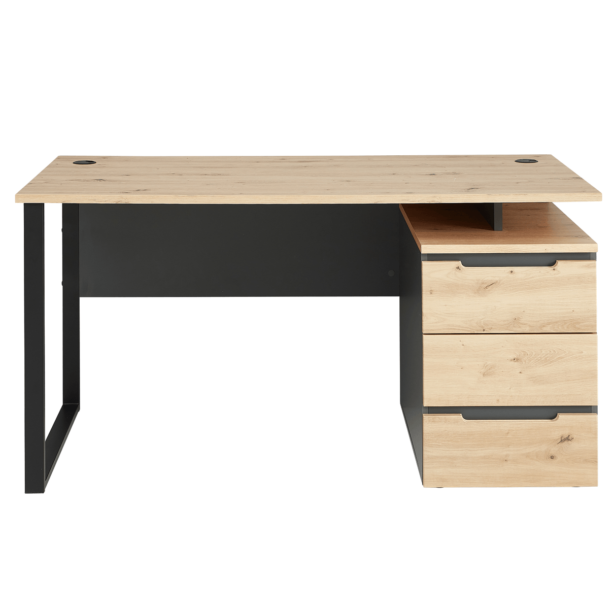 Písací stôl MEMPHIS II dub artisan/grafitová, šírka 150 cm | Sconto