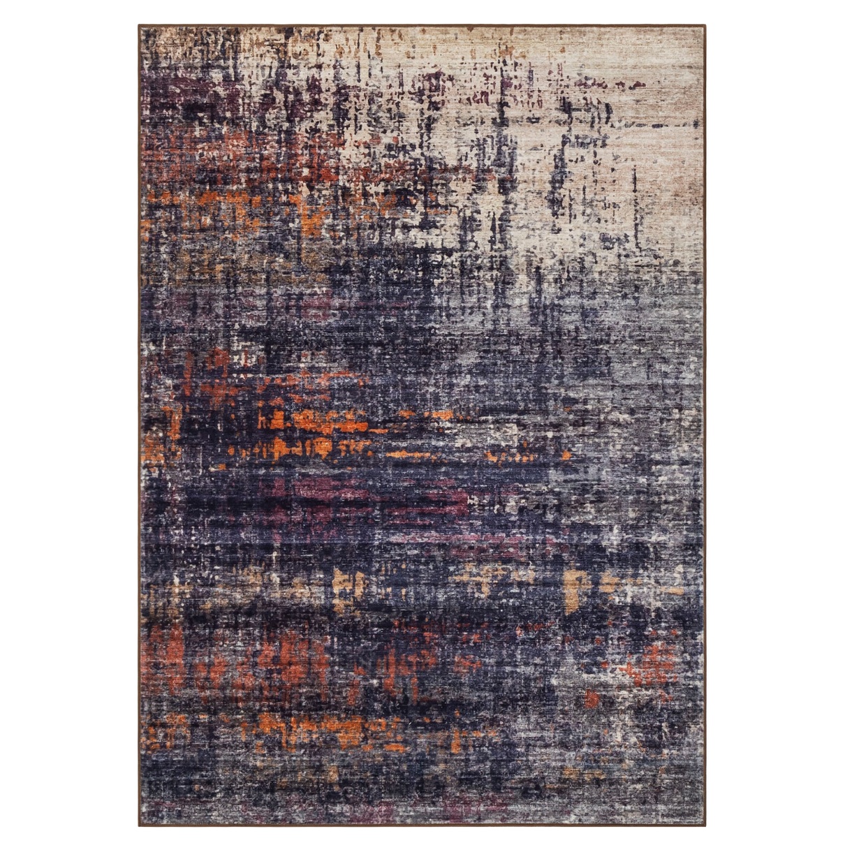 Koberec NEMO 4 tmavomodrá/oranžová, 80x150 cm | Sconto