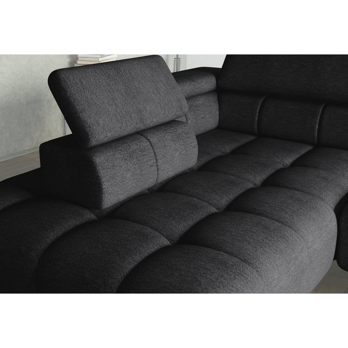 Sedacia súprava POLA XL ľavá, čierna | Sconto