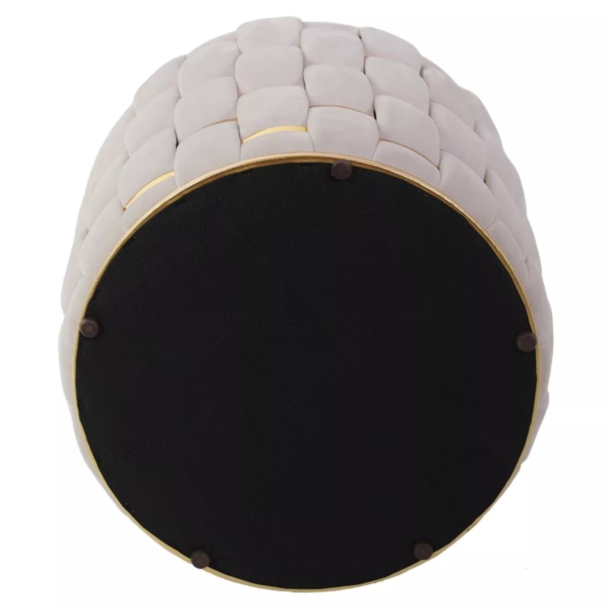 Taburet TAORO svetlobéžová/zlatá | Sconto
